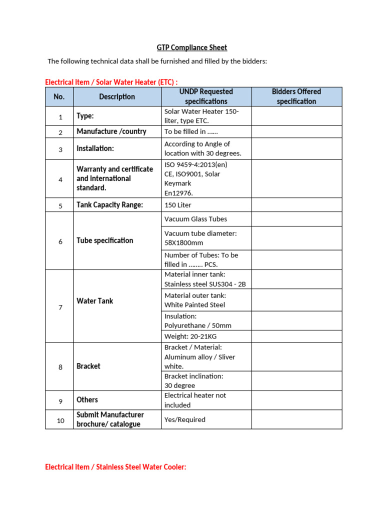 Annex 4 - Compliance Sheet | PDF | Electrical Conductor | Insulator ...