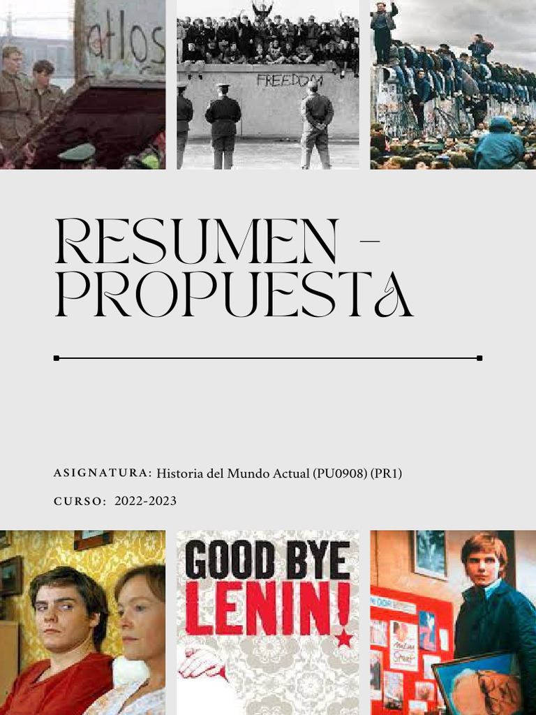 Análisis Good Bye Lenin PDF | PDF | Comunismo | Vladimir Lenin