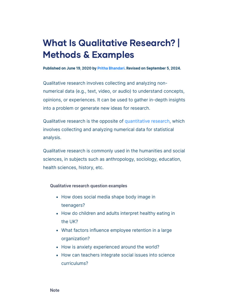 What Is Qualitative Research | PDF | Qualitative Research | Data