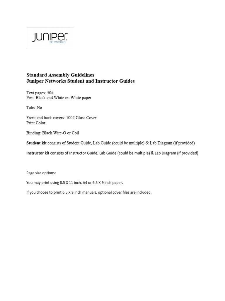 Standard Assembly Guidelines - 8 - 10 | PDF