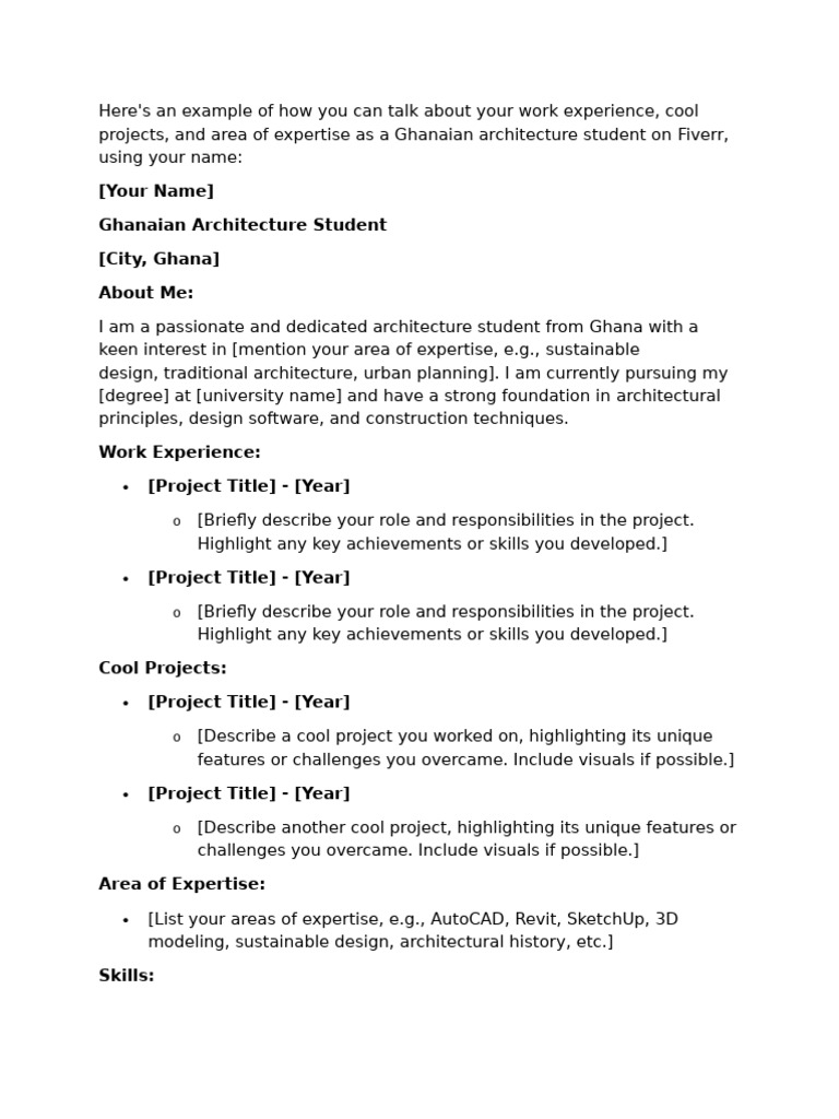 Fiverr Profile Description | PDF