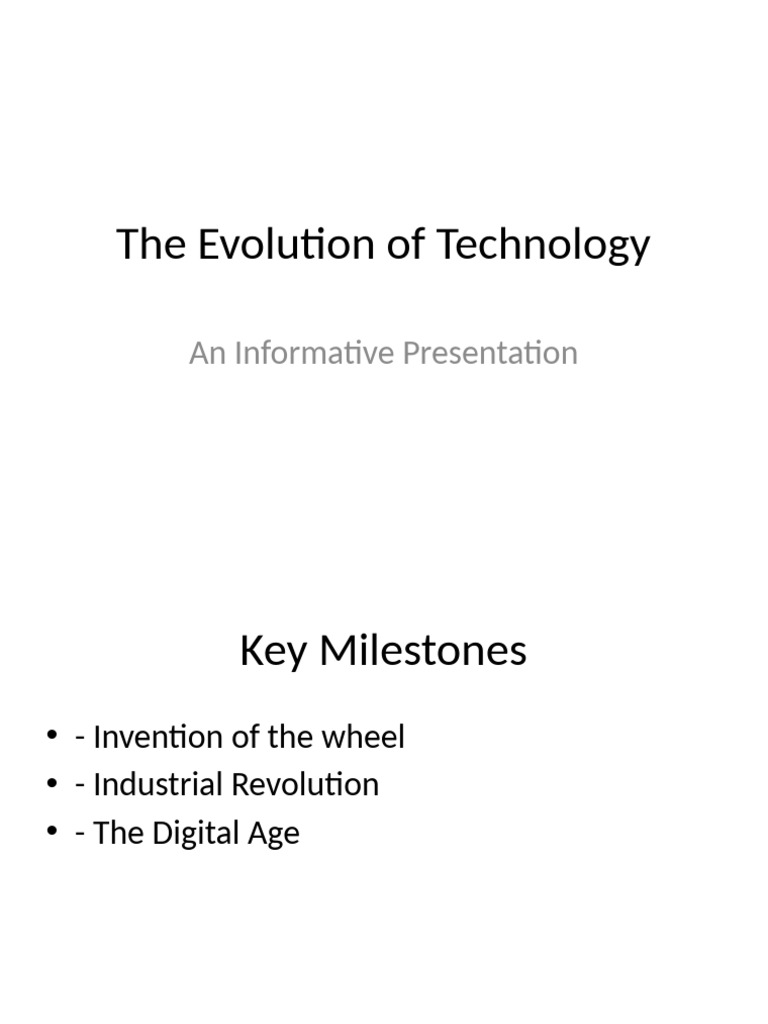 Technology Evolution Presentation | PDF