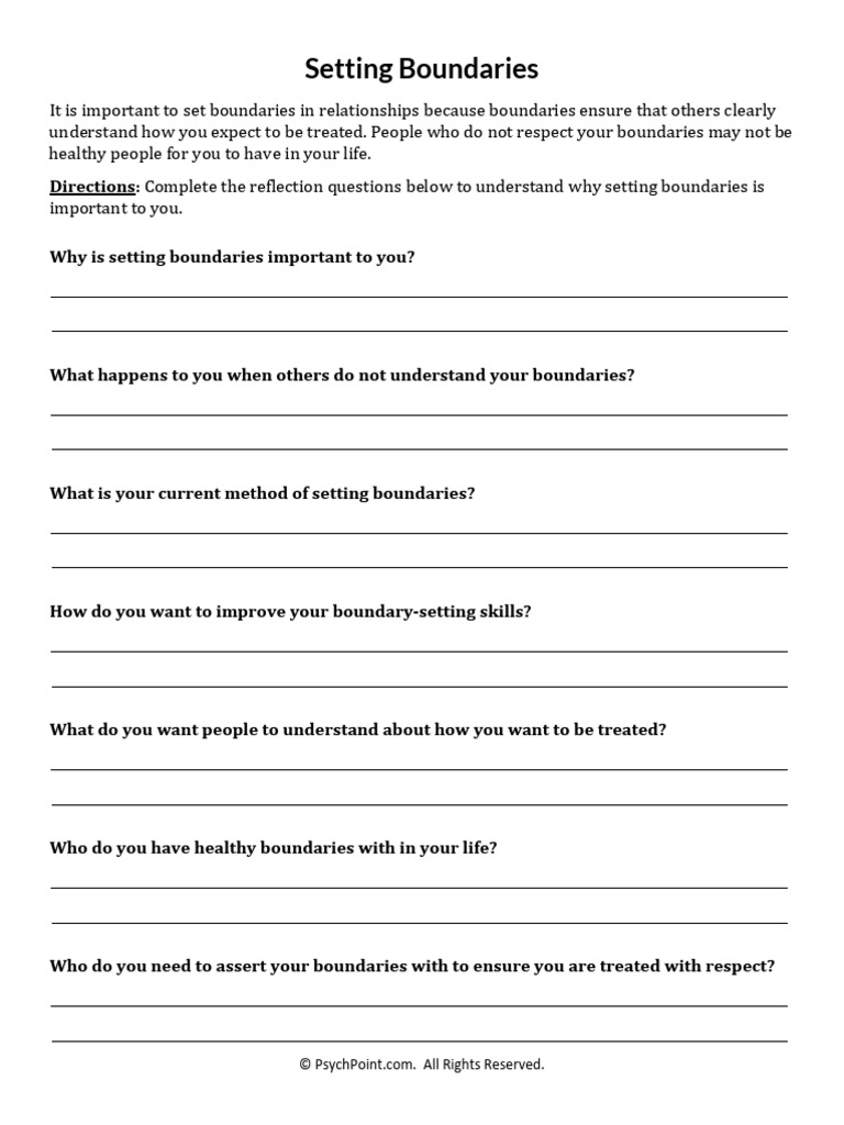Setting Boundaries | PDF