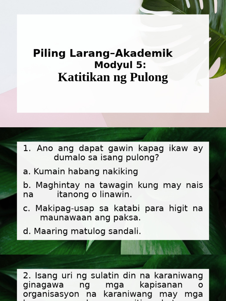 Katitikan NG Pulong | PDF