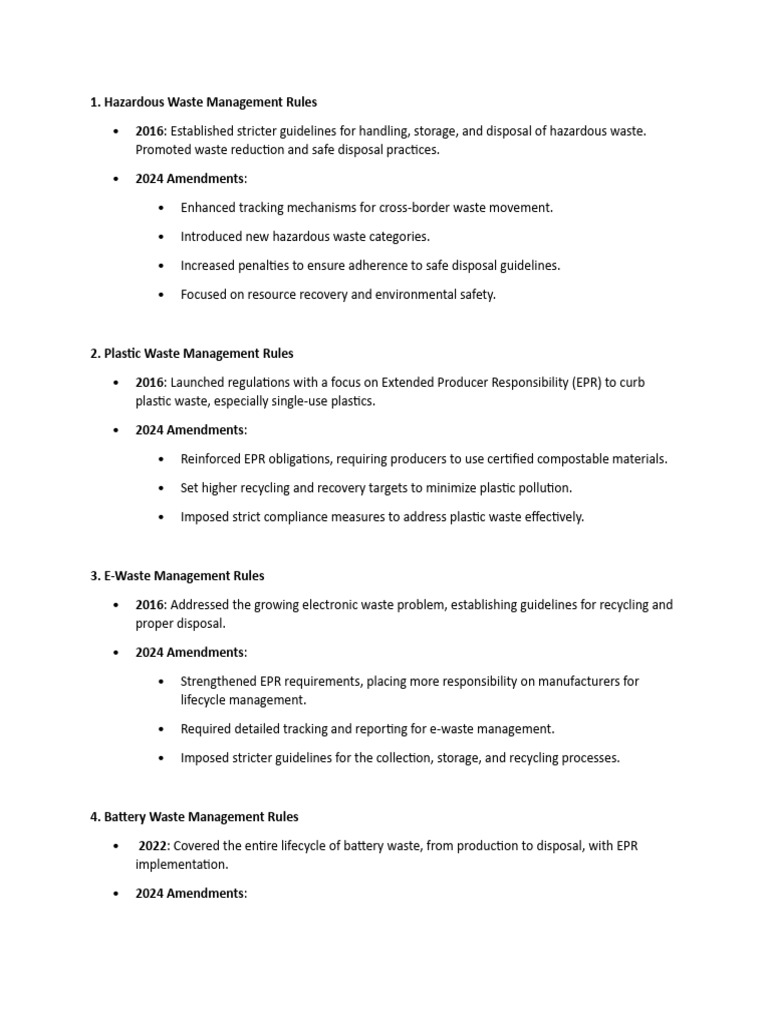 SWM Amendments Notes | PDF