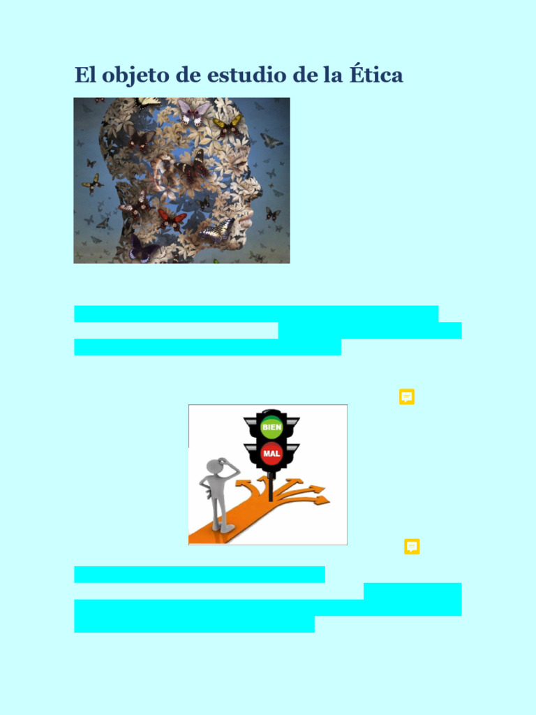 El Objeto de Estudio de La Ética Con Preguntas Completo | PDF | Moralidad