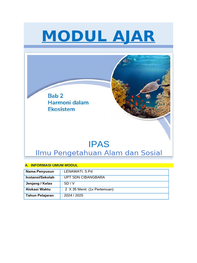 BAB 2 - MA IPAS Kls 5 | PDF | Karier & Perkembangan | Sains & Matematika