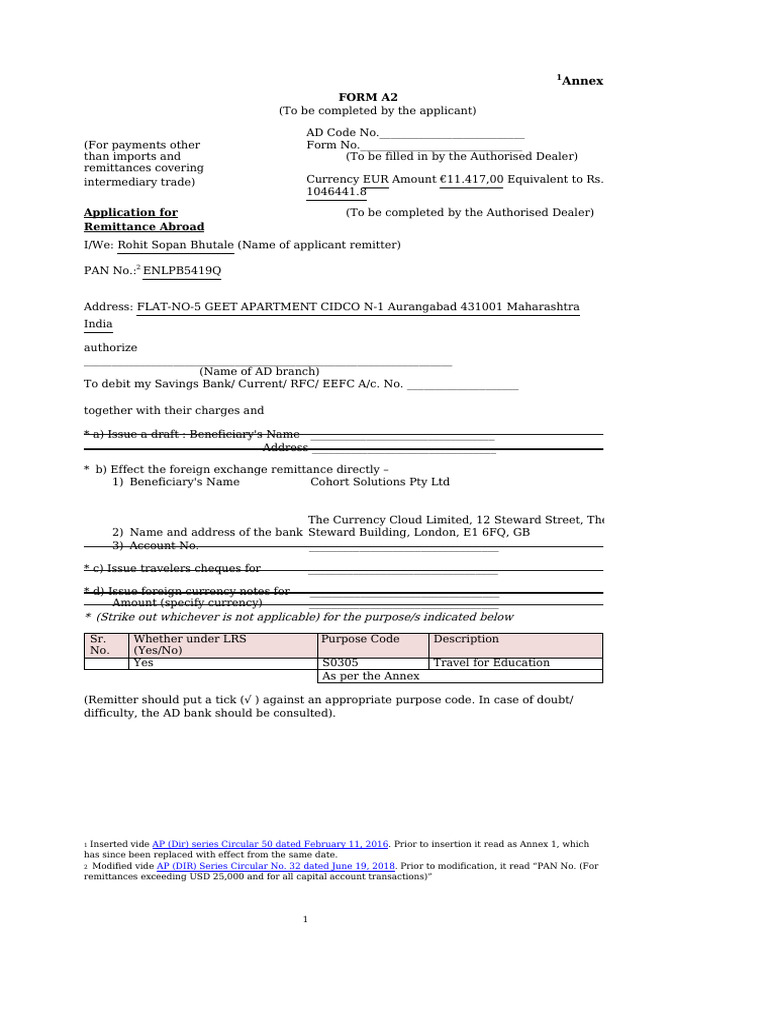 (#82bd9) FID TRANSFER FORM | PDF | Remittance | International Business