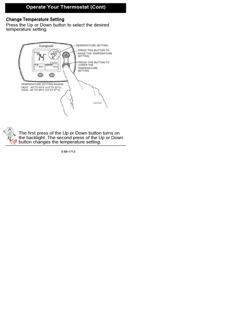 Honeywell TH5110D1006 Thermostat Guide | PDF