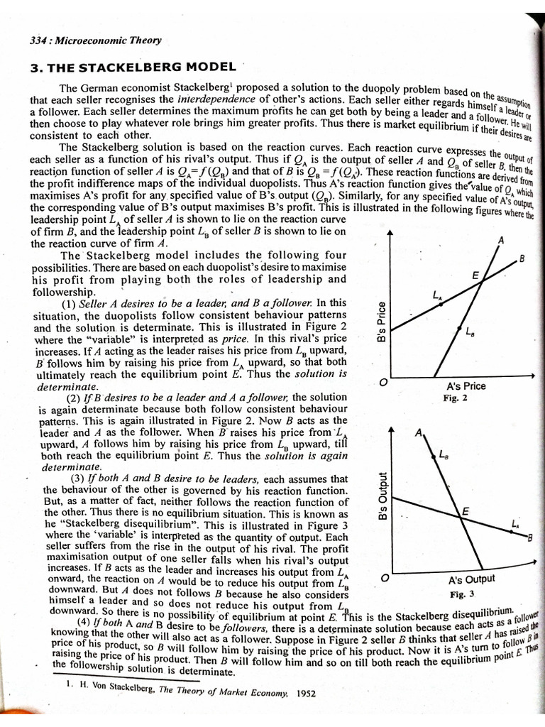 Stackelberg & Bertrand Model | PDF