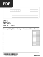 2024 Physics Paper 1 AQA GCSE Higher Tier | PDF | Student Assessment And Evaluation | Qualifications