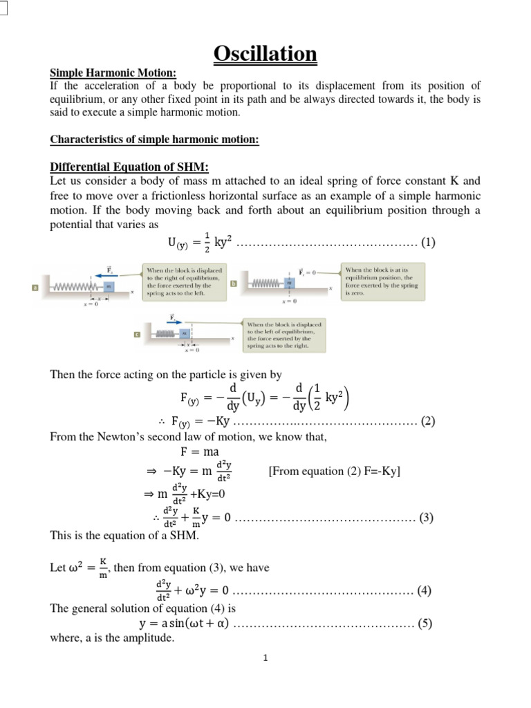 CHAPTER 5_Oscillation | PDF | Oscillation | Waves