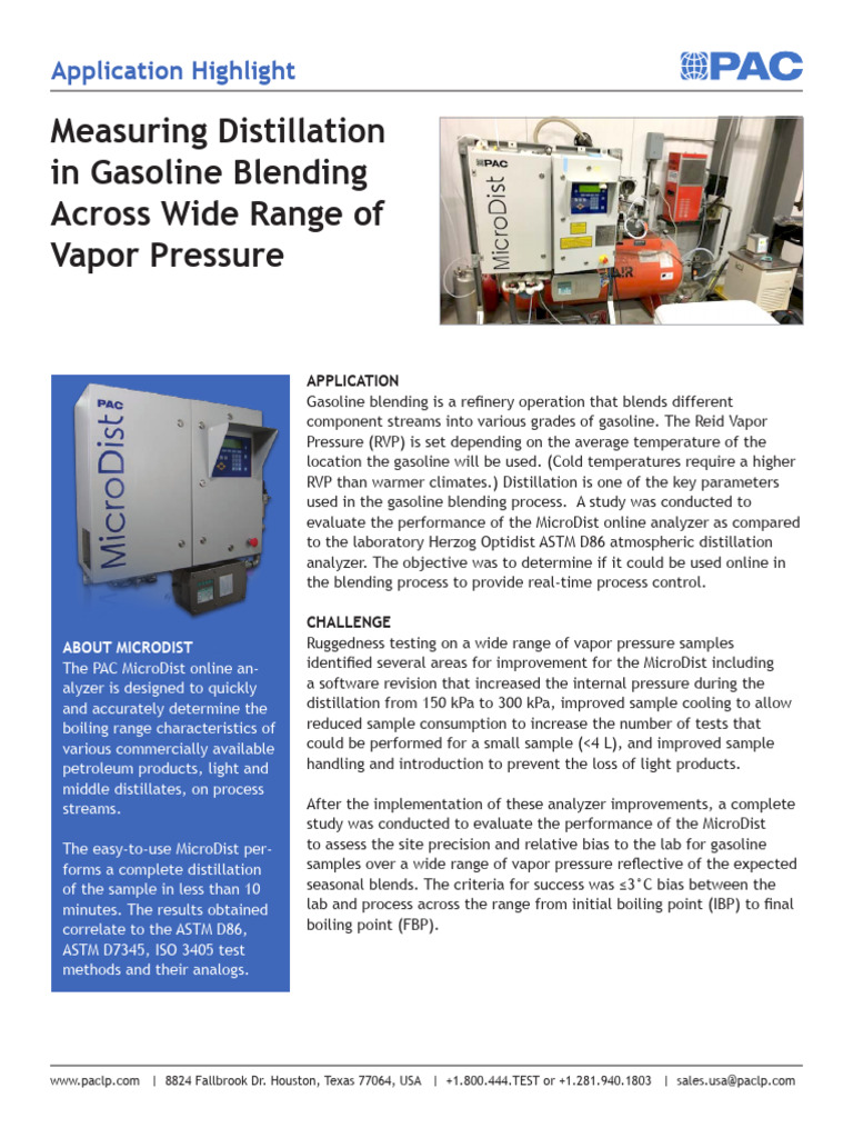 Measuring Distillation in Gasoline | PDF | Distillation | Gasoline