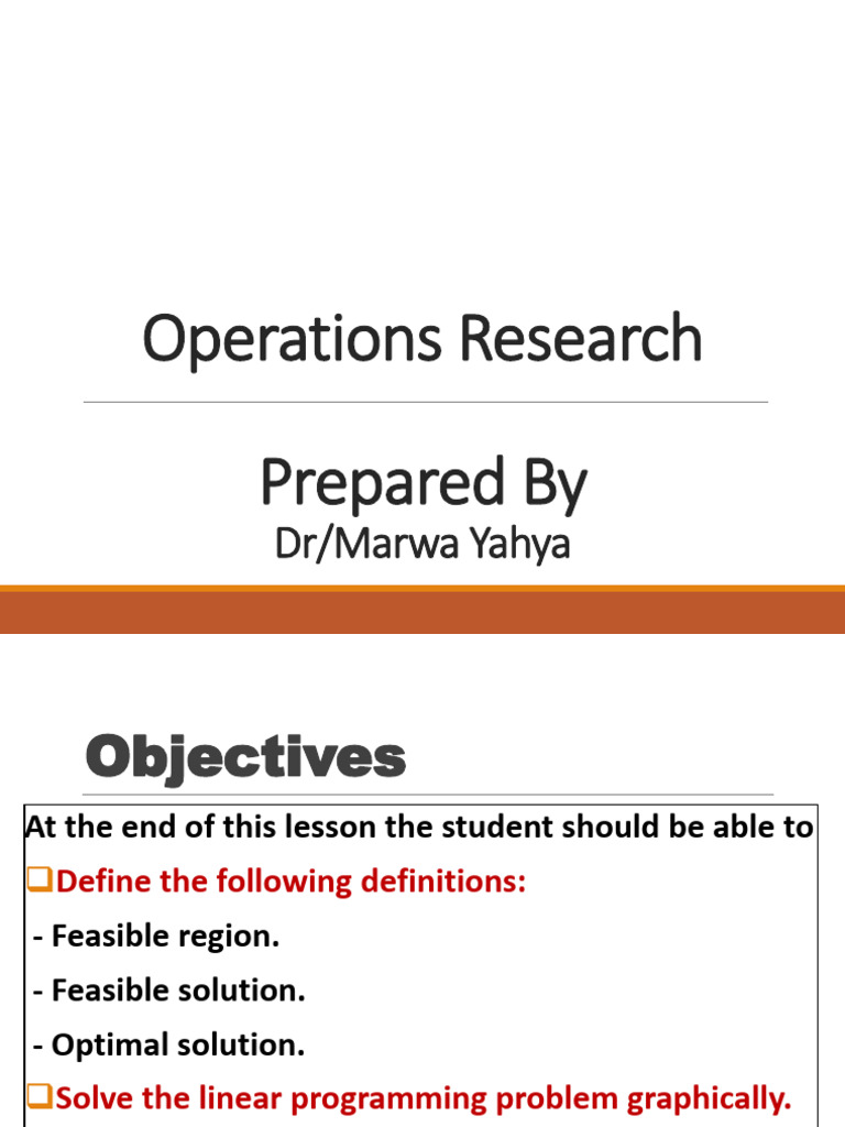 Lec 2 Linear Programming Graphical Solution Pdf Mathematical