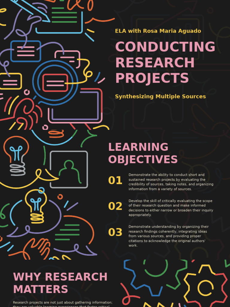 Conducting Research Projects Educational Presentation in Pink and ...