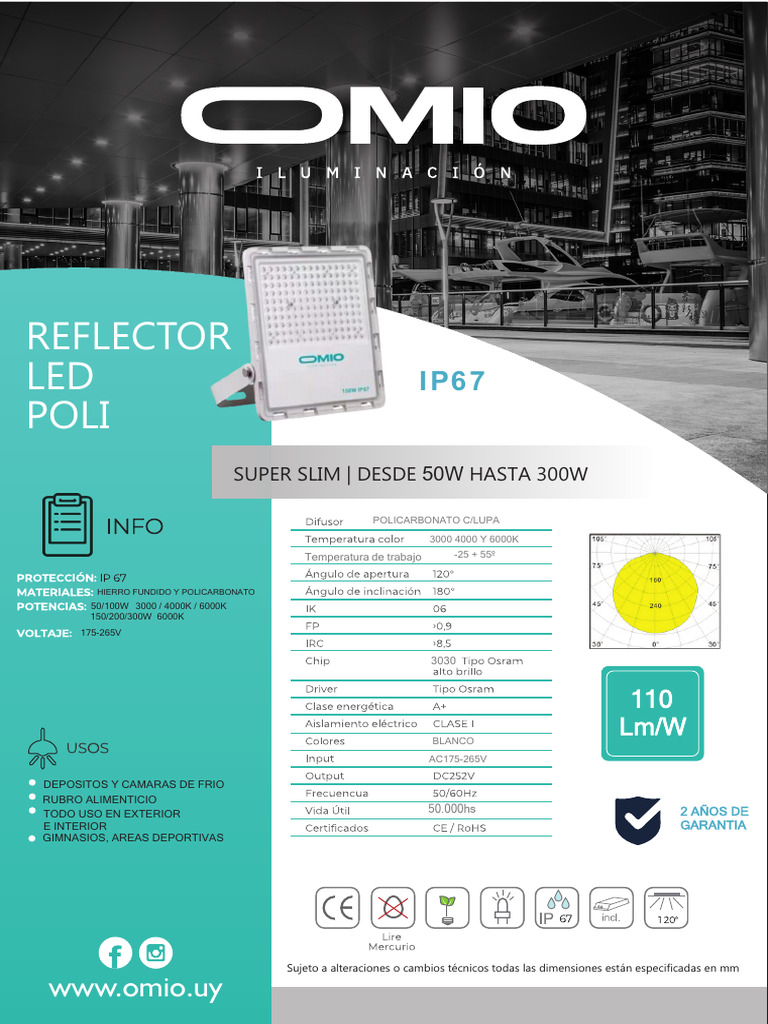 Reflector Led OMIO POLI | PDF