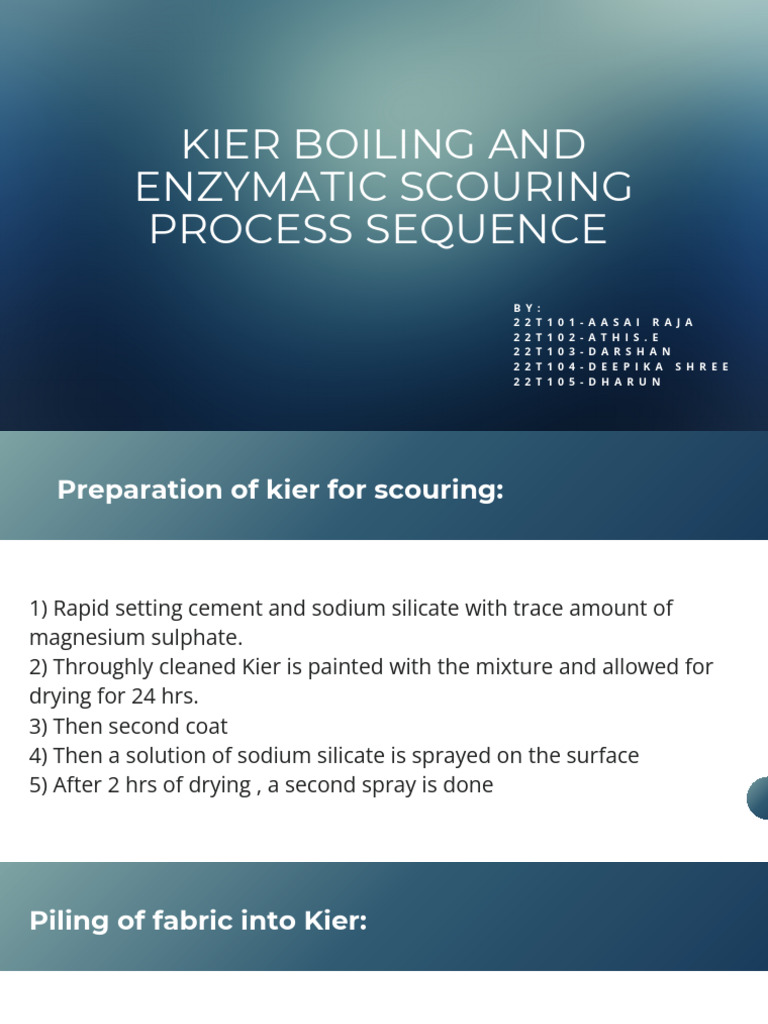 Kier Boiling and Enzymatic Scouring Process Sequence - 20241016 ...