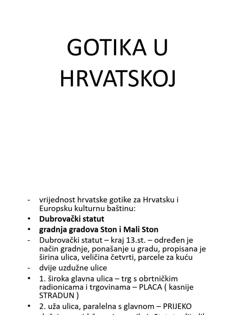 Gotika U Hrvatskoj | PDF