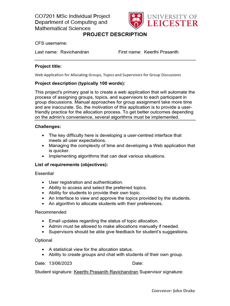 Draft Project Description | PDF