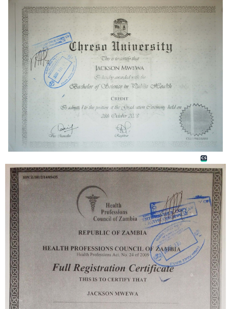 Certified Academic and Professional Qualifications | PDF