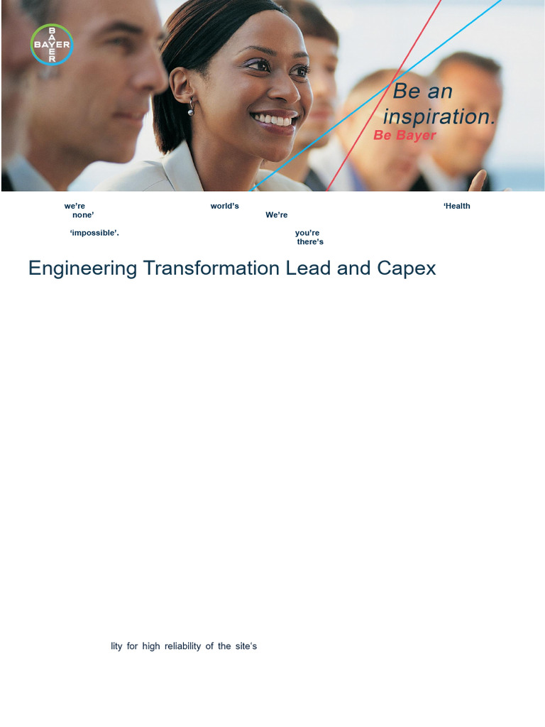 Engineering Transformation Lead and Capex - JO-2303-728 | PDF ...