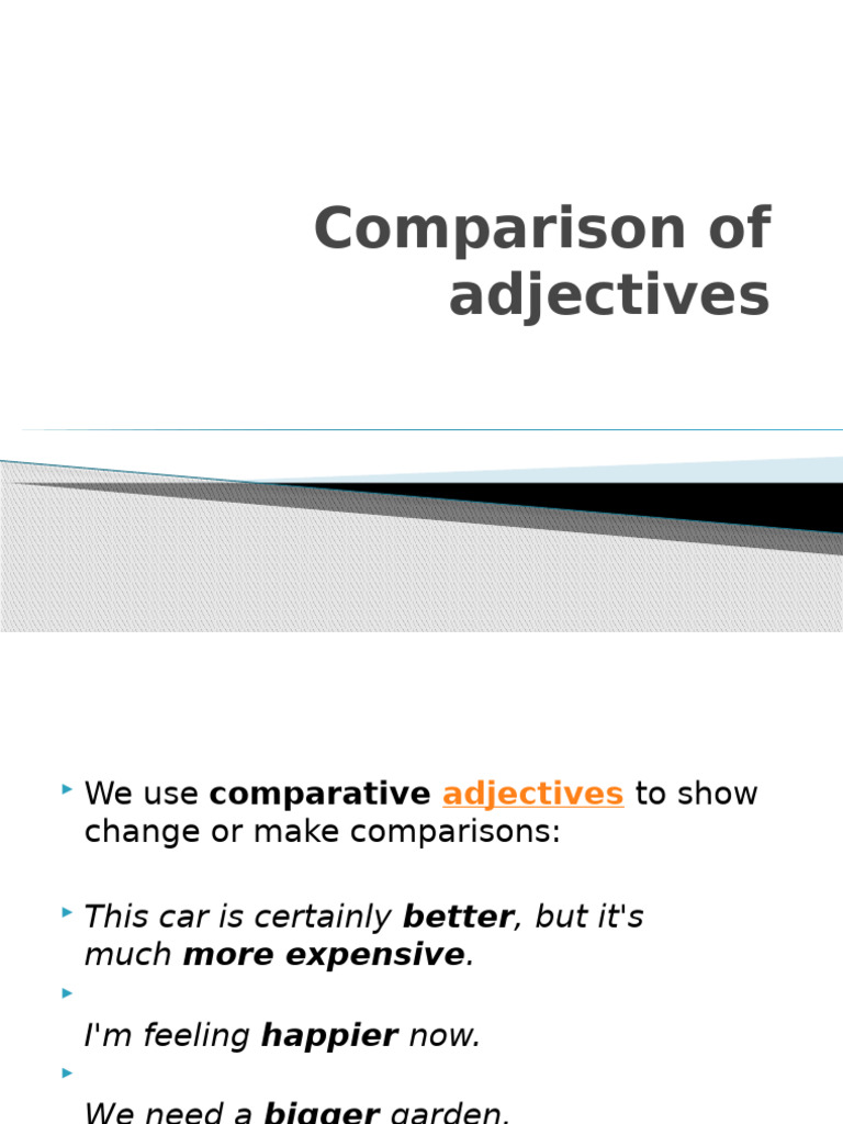 Comparison of Adjectives | PDF | Adjective | Linguistic Morphology