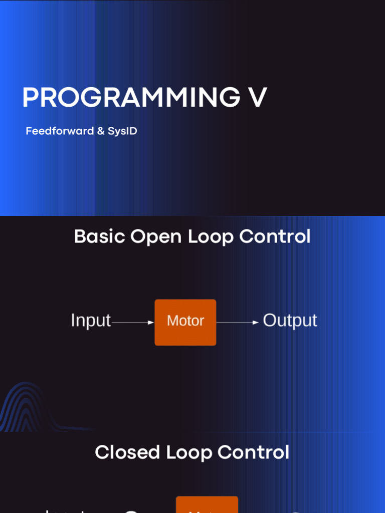 Programming V - Feedforward & SysID | PDF | Computers