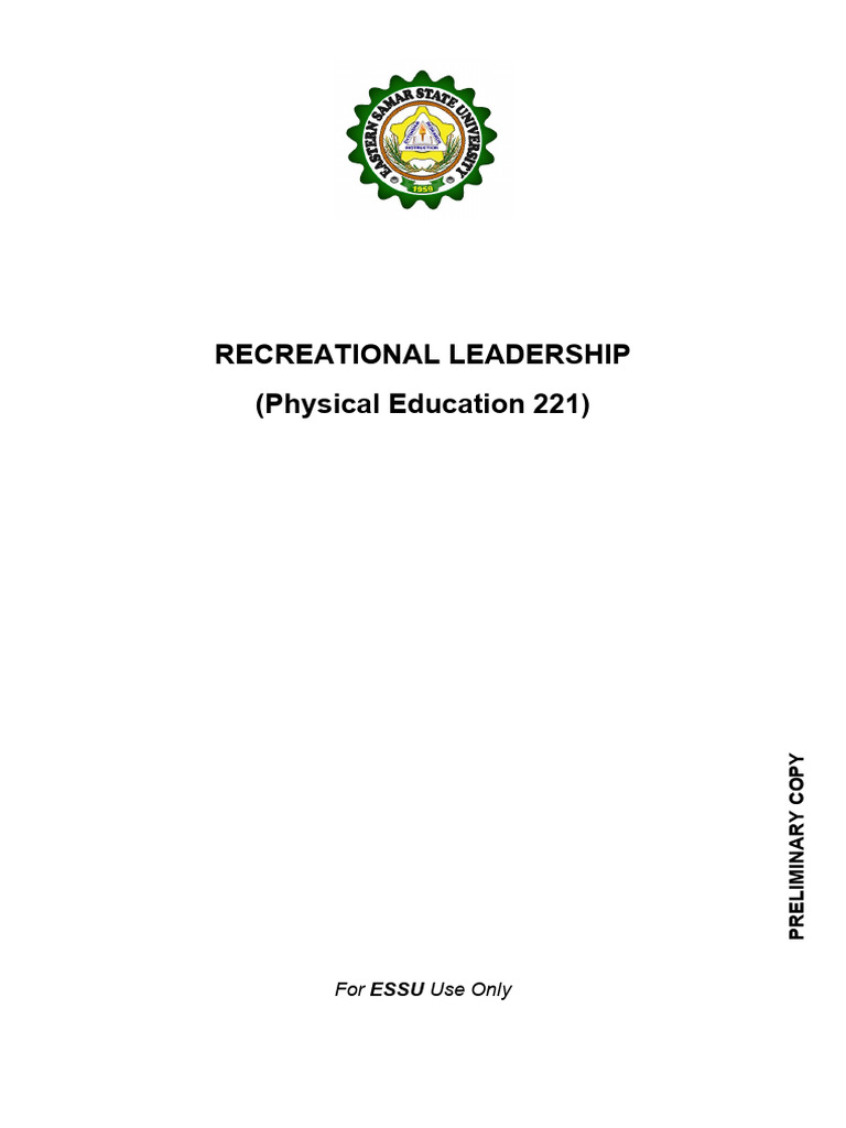 Recreational Leadership Overview | PDF | Recreation | Hobbies