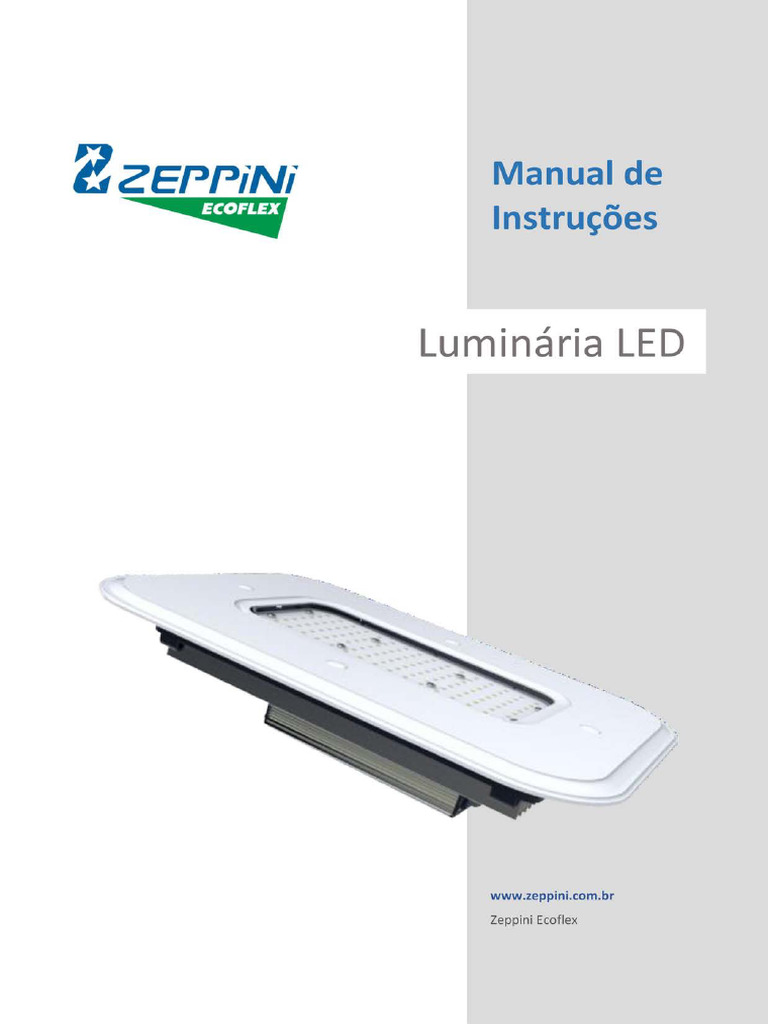 Manual Luminária LED - Português | PDF
