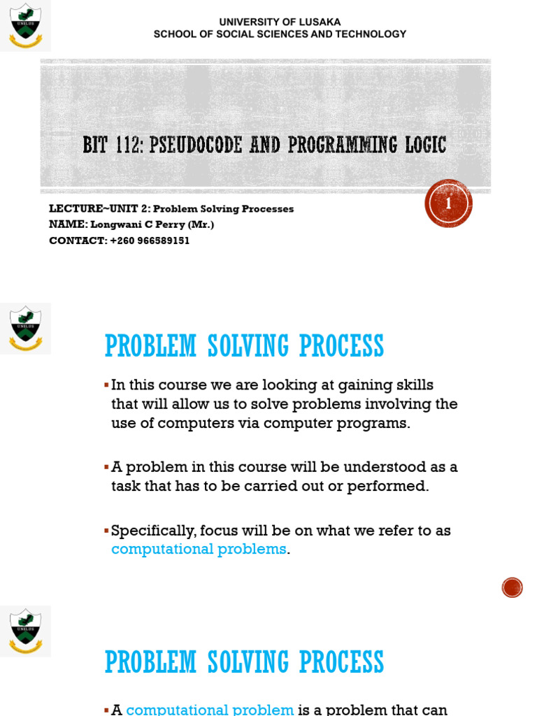 Lecture Unit 2 | PDF | Algorithms | Thought