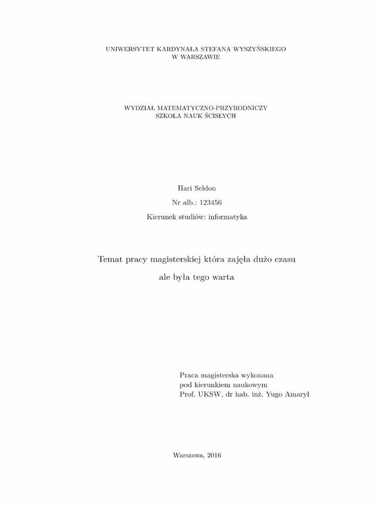 Praca Dyplomowa | PDF