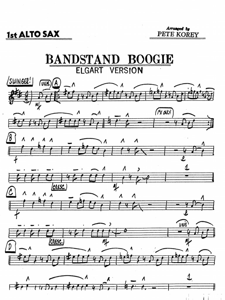 Bandstand Boogie - FULL Big Band - Korey | PDF