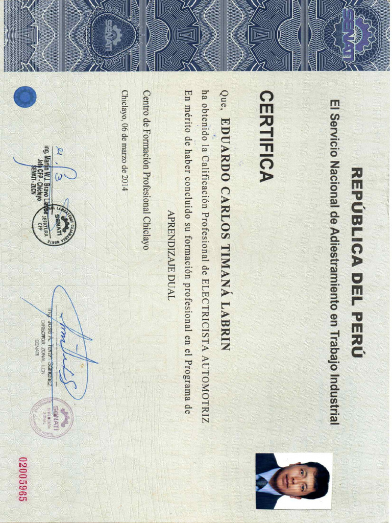 Titulo SENATI | PDF