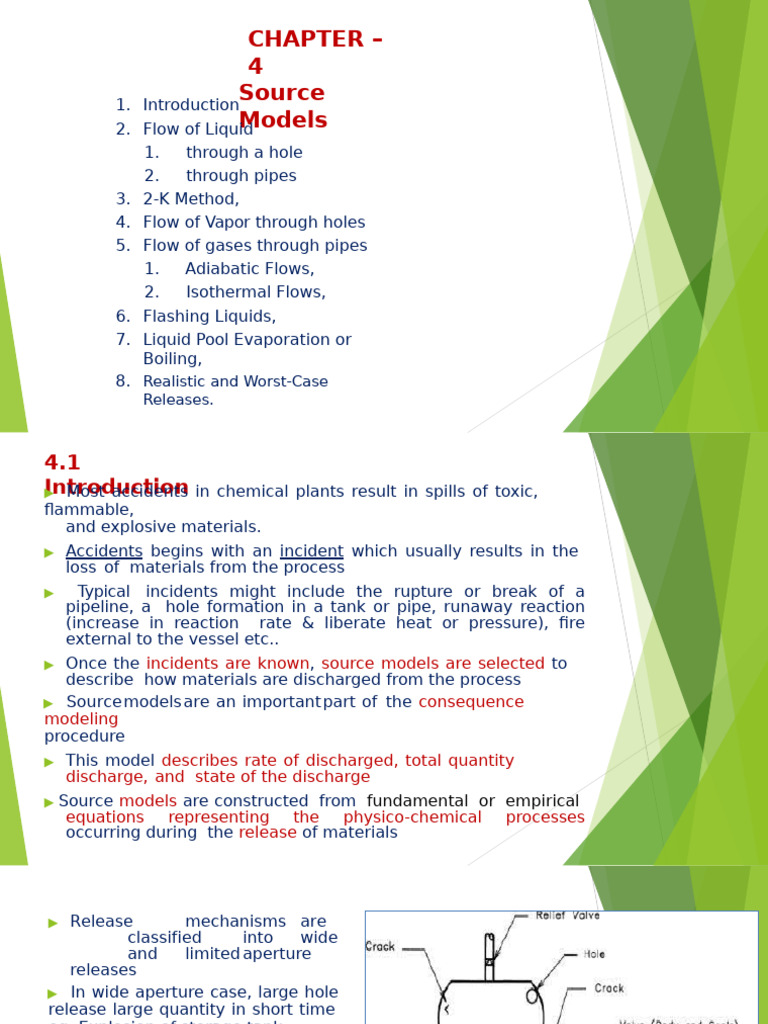 Source Models for Chemical Releases | PDF | Liquids | Fluid Dynamics
