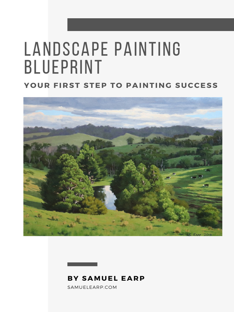 Landscape Painting Blueprint | PDF | Color | Canvas