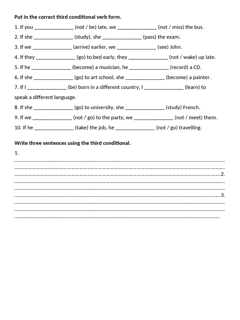 3rd Conditional | PDF