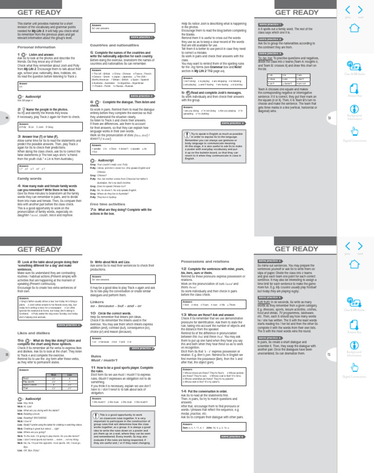 Get Ready - 2 | PDF | English Language | Linguistics