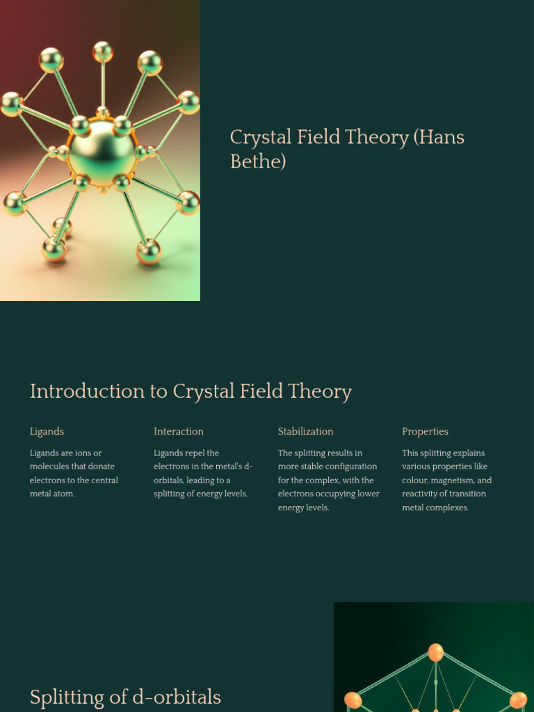 Crystal Field Theory Hans Bethe | PDF | Coordination Complex | Ligand