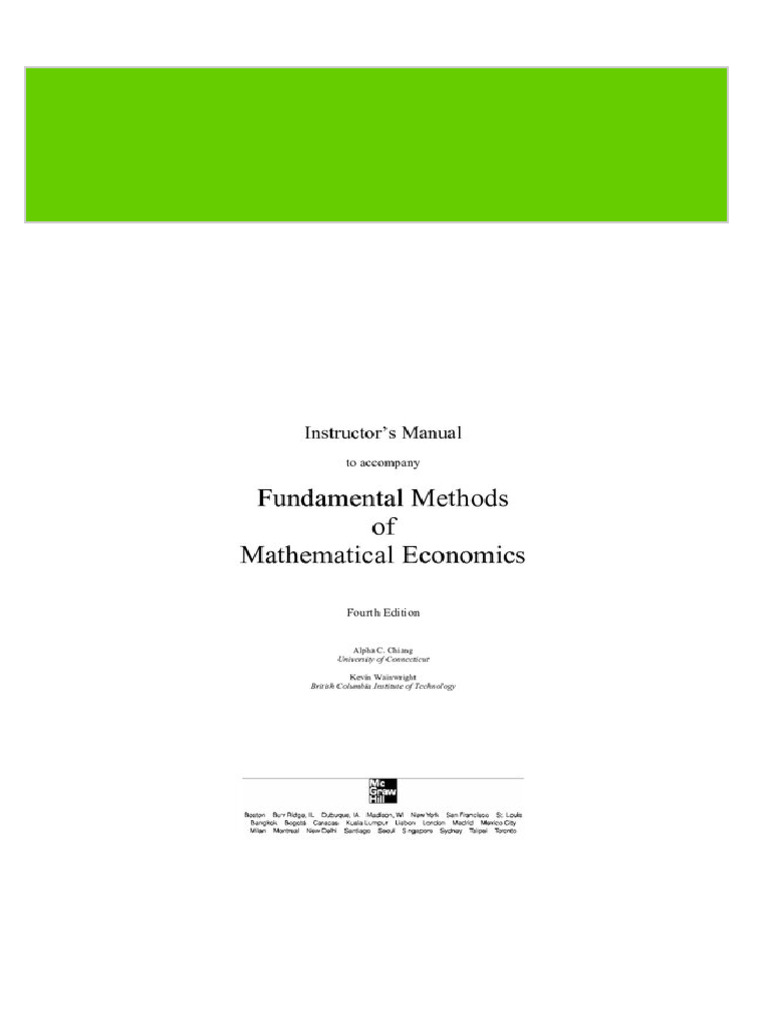 Complete Download Instructor's Manual For Fundamental Methods of ...