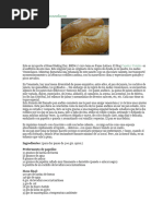 Receta de Pan Bon Colonense en Casa | PDF | Cocina, comidas y vino