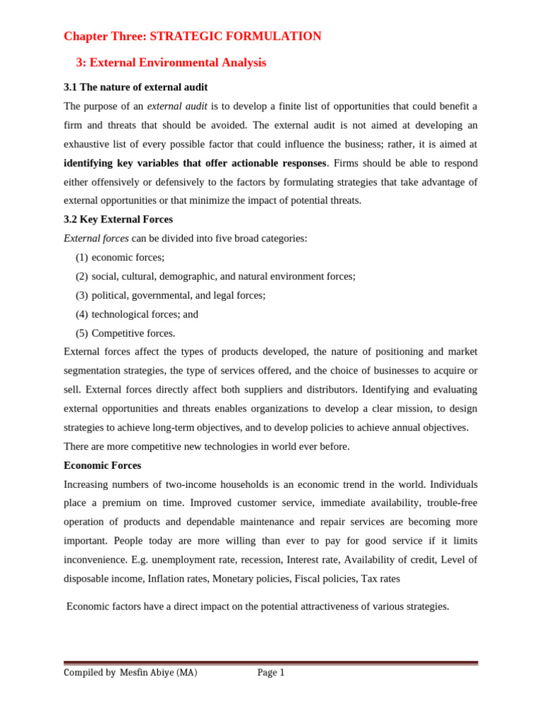StrategyCh 3 External Envt Anaysis For Student | PDF | Forecasting ...