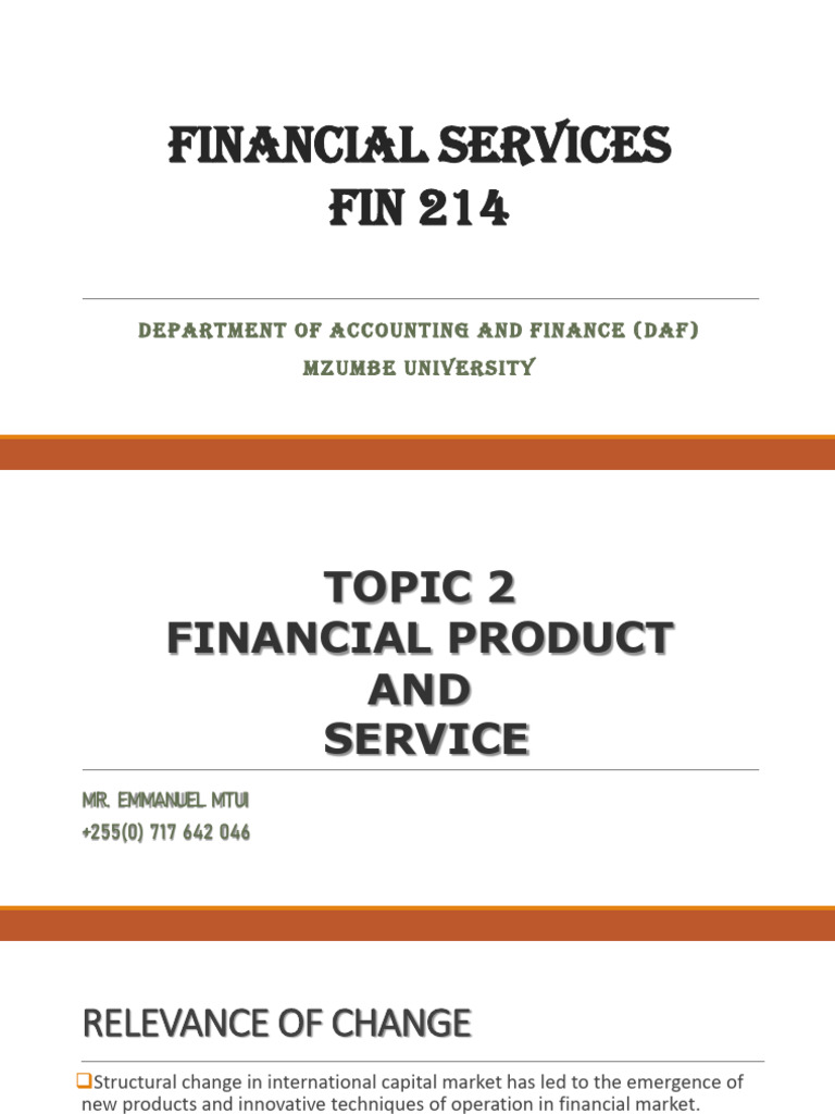 Topic 2 Financial Services and Products-1 | PDF | Point Of Sale | Banks