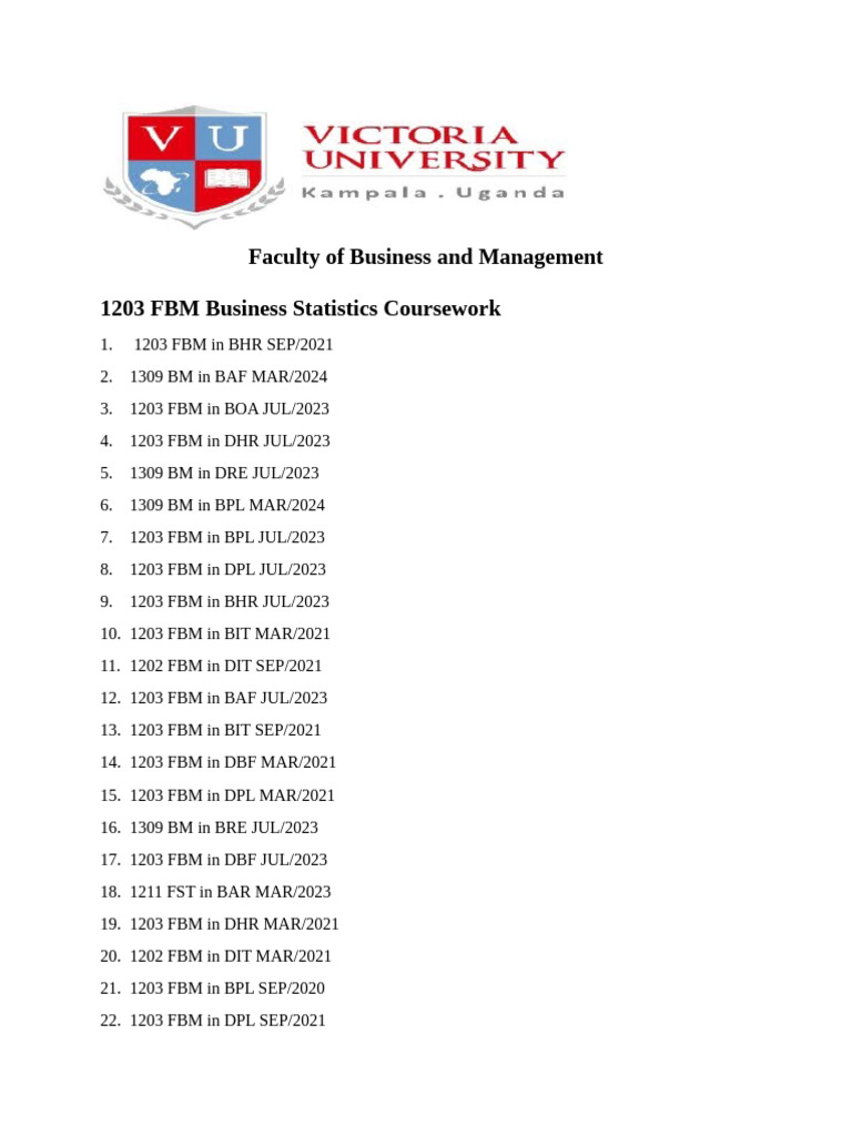 Business Statistics Coursework 2024 | PDF | Skewness | Probability ...