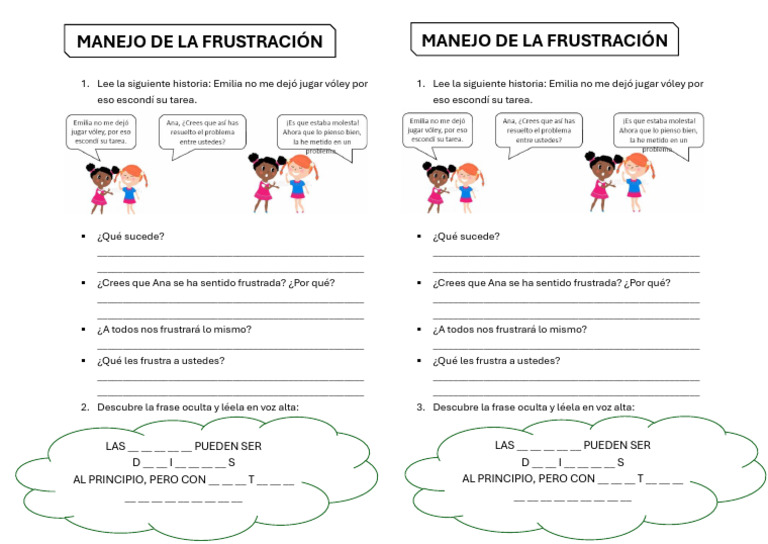Manejo de la Frustración en Niños | PDF
