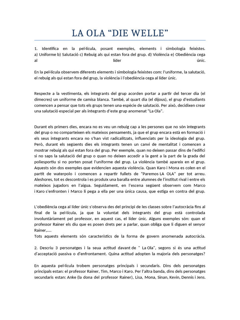La Ola | PDF