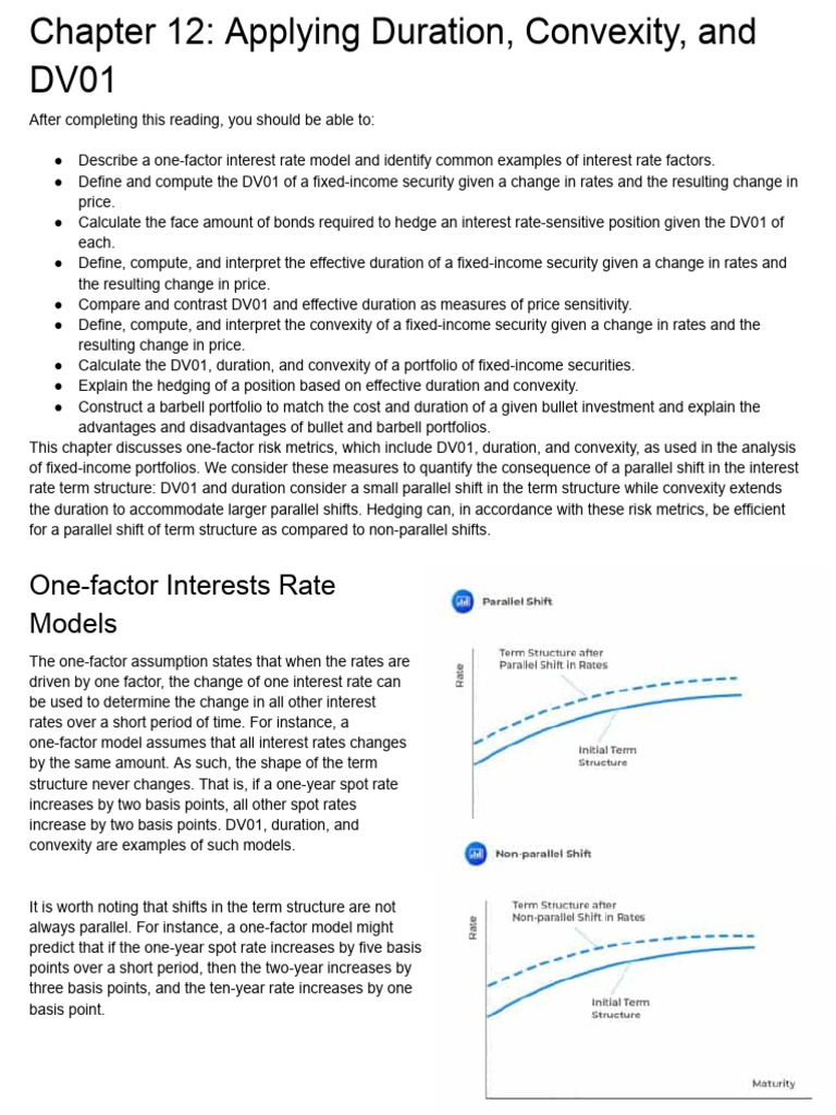 Chapter 12 - Applying Duration, Convexity, and DV01 | PDF | Bond ...