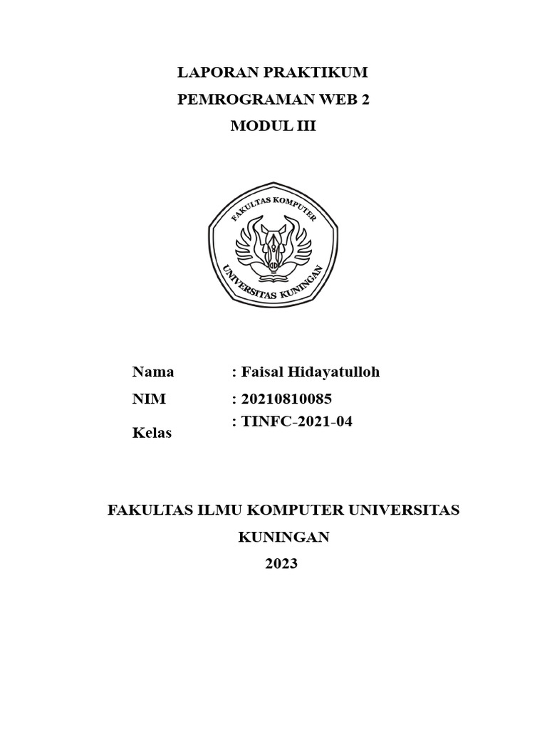 Laporan Praktikum PWEB 2 Modul 34 - Faisal Hidayat | PDF | Graphics | Computer Graphics