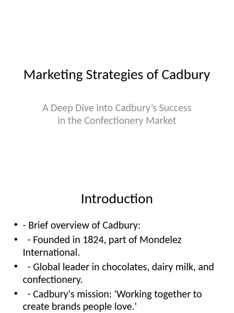 Cadbury Marketing Strategies | PDF