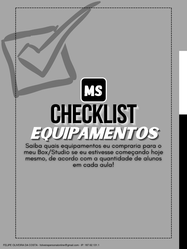 Checklist - Equipamentos | PDF