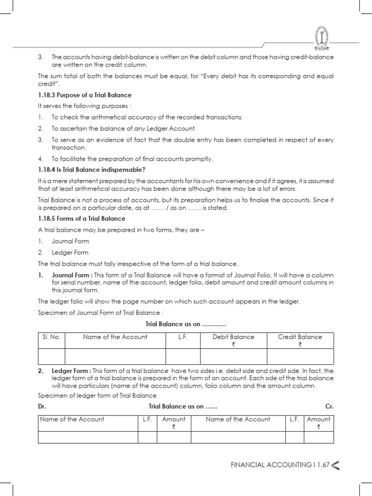 Trial Balance Essentials | PDF